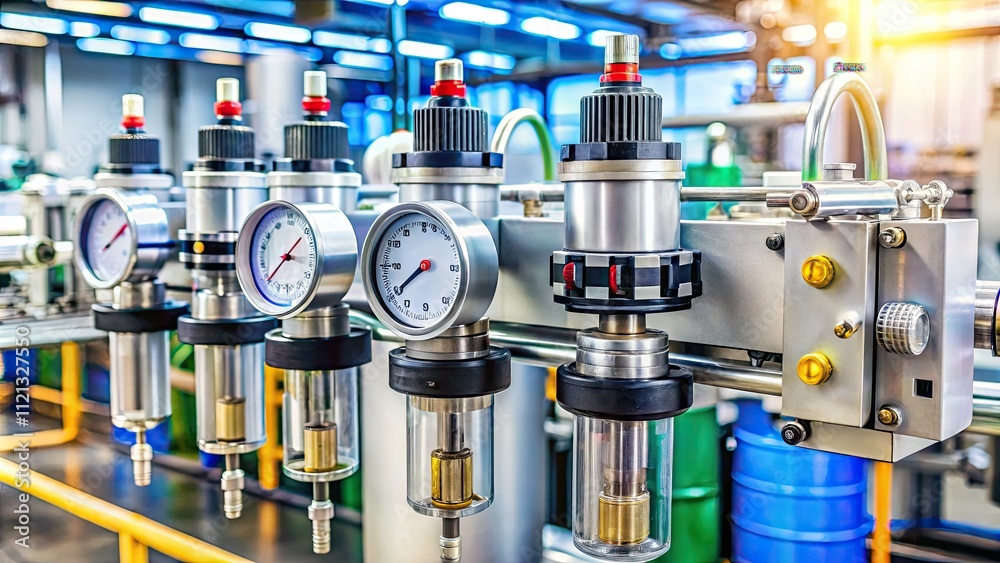 Industrial Precision Air Filter Regulator Lubricator System Panoramic ...