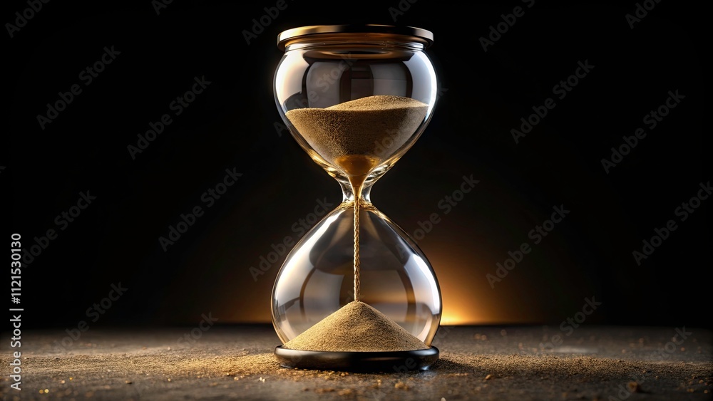 10-Second Loop Animated Hourglass, Realistic Sand Clock, Night ...