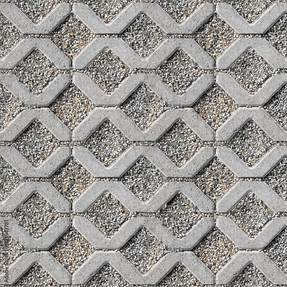 SELF-LOCKING CONCRETE PERMEABLE TO RAIN WATER PAVEMENT TEXTURE for use ...
