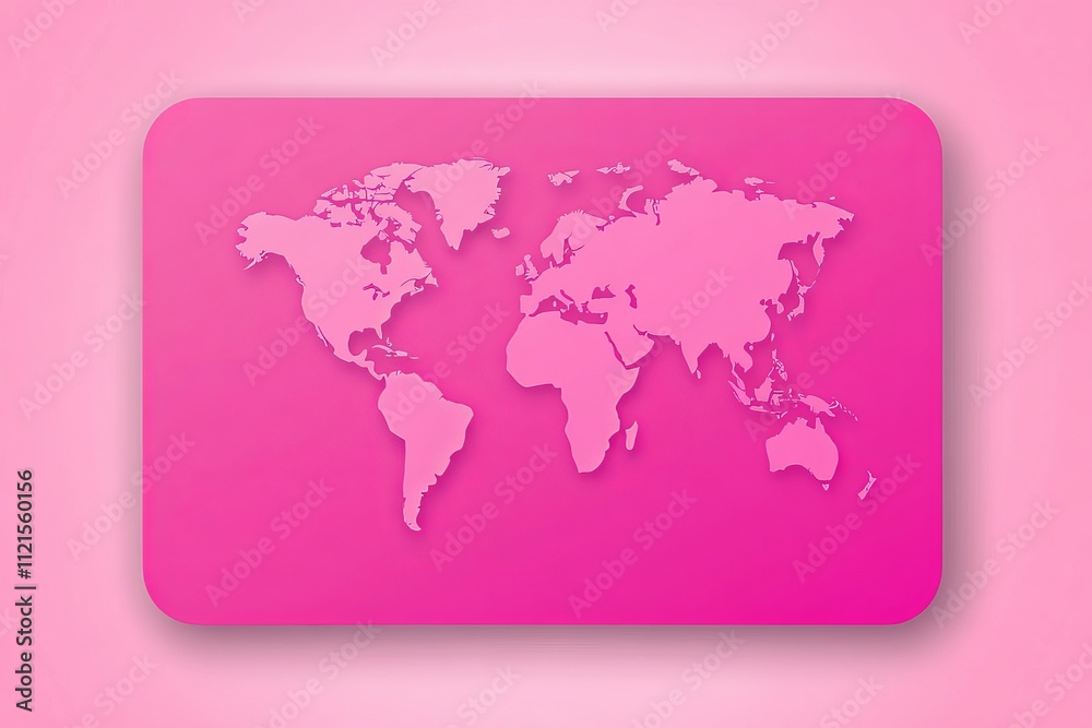A pink, solid-color rectangular background with rounded corners, high ...