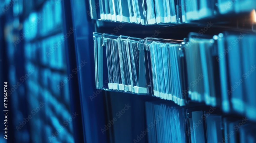 Blue Archive Files Storage Rack Stock Illustration | Adobe Stock