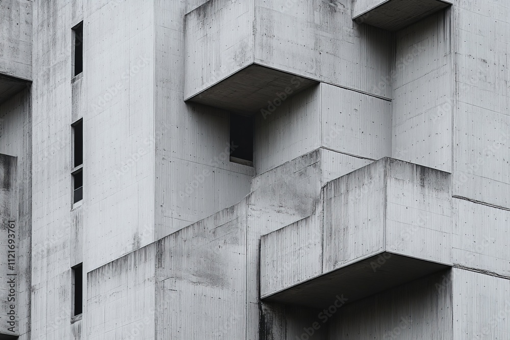 Stock-Foto „Raw concrete.Brutalist architecture.Brutalism art.Brutalist ...