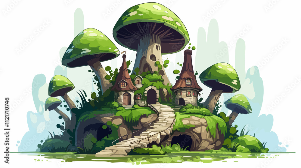 Funny cartoon illustration of a muscular tor character in a vector ...