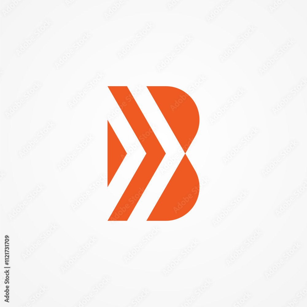 Vector de Stock initial B Arrow Logo, letter B with arrow combination ...