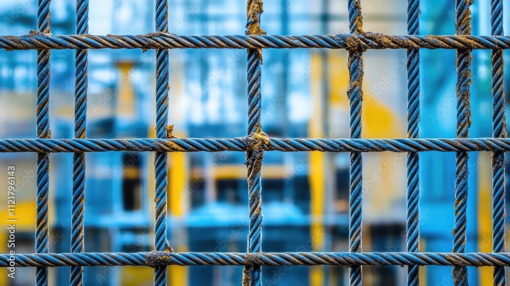 Steel wire mesh grid for construction reinforcing concrete structures ...