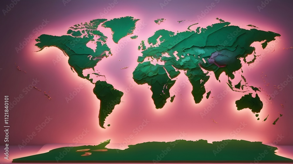 World map isolated modern colorful style. for website layouts ...