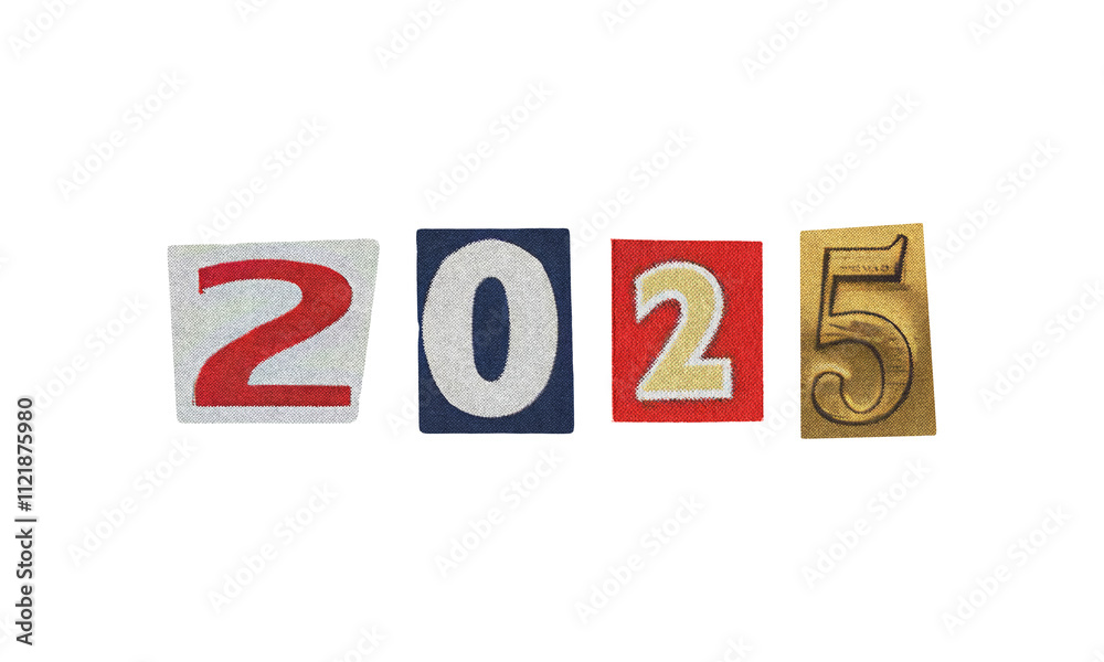 Text with 2025 new year, transparent background, png y2k retro Ransom ...
