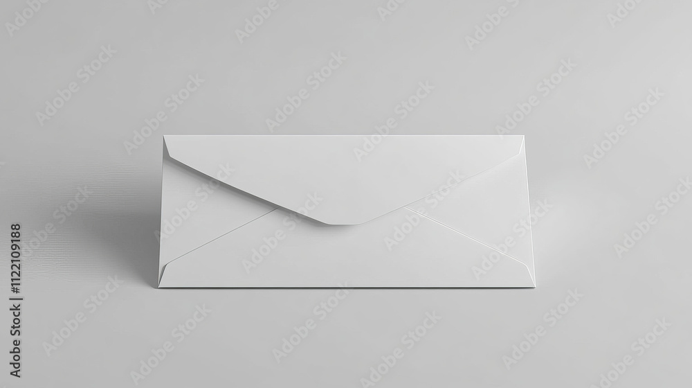 White open and closed blank letter envelop mockup. 3d realistic design ...