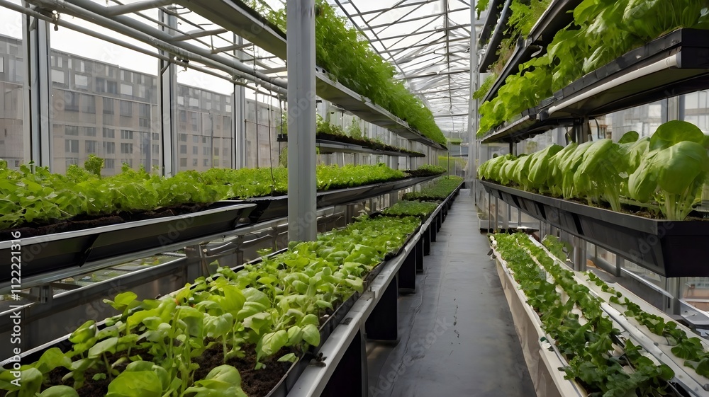 Sustainable urban farming with rooftop gardens, vertical farming ...