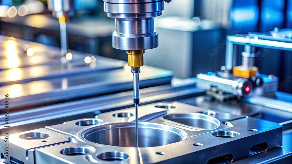 CMM Coordinate Measuring Machine Probing Workpiece in Automotive ...