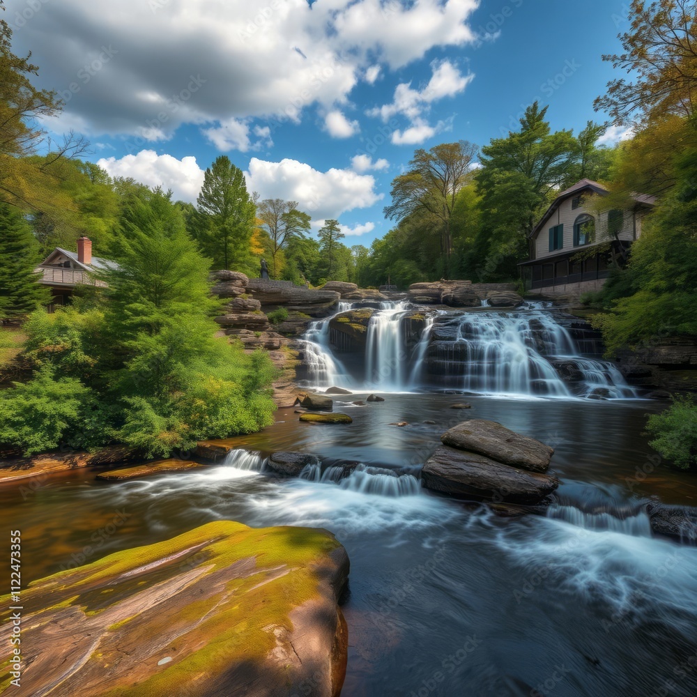 Chagrin falls the waterfalls are located in the village of chagrin ...