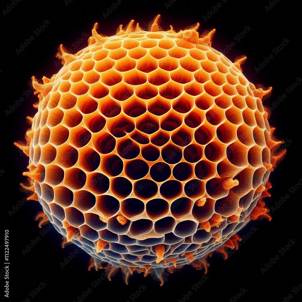 Honeybee Alveolus Show the microscopic view of a honeybee alveol Stock ...