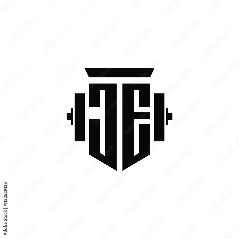 JE monogram logo design letter text name symbol monochrome logotype ...