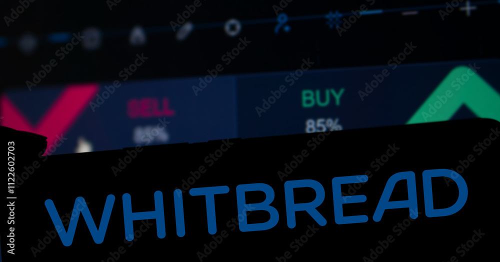 Dhaka, Bangladesh- 8 Dec 2024: Whitbread logo is displayed on ...