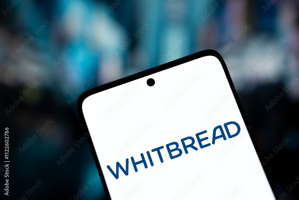 Dhaka, Bangladesh- 8 Dec 2024: Whitbread logo is displayed on ...