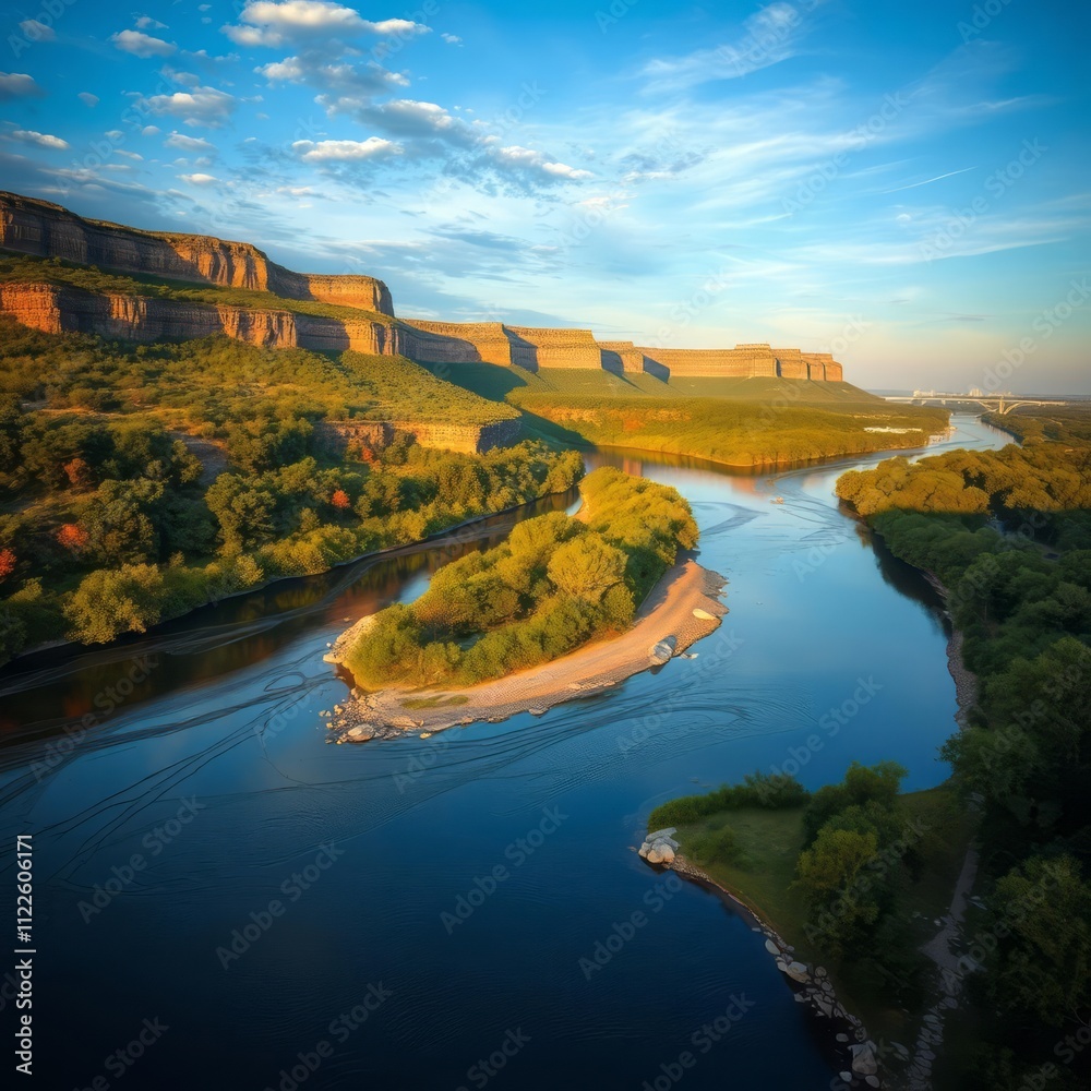 Tulsa oklahoma usa River landscapes Ultra realistic Photorealistic ...