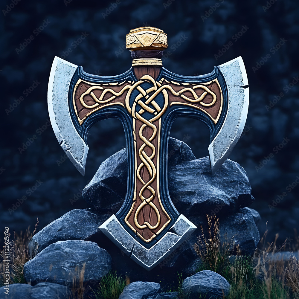 Viking themed logo coat of arms emblem for Epic High Fantasy based on ...