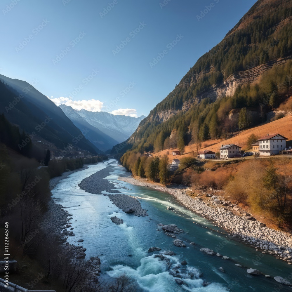 Switzerland ticino verzasca valley River landscapes Ultra realistic ...