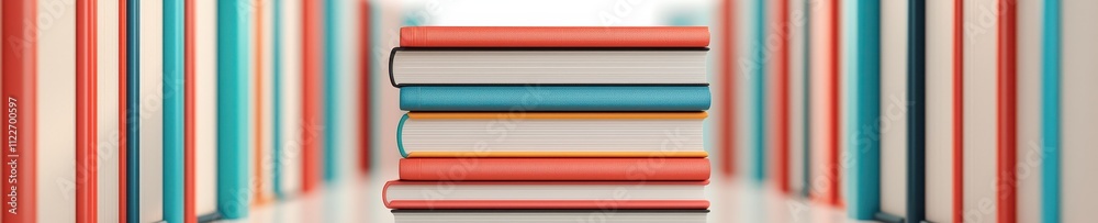 Milestone flags of education on a path of books - learning journey in a ...