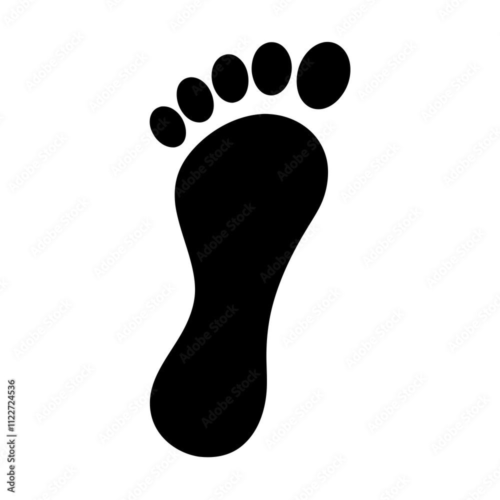 Human footprint track and animal footprint vector, man footprint ...