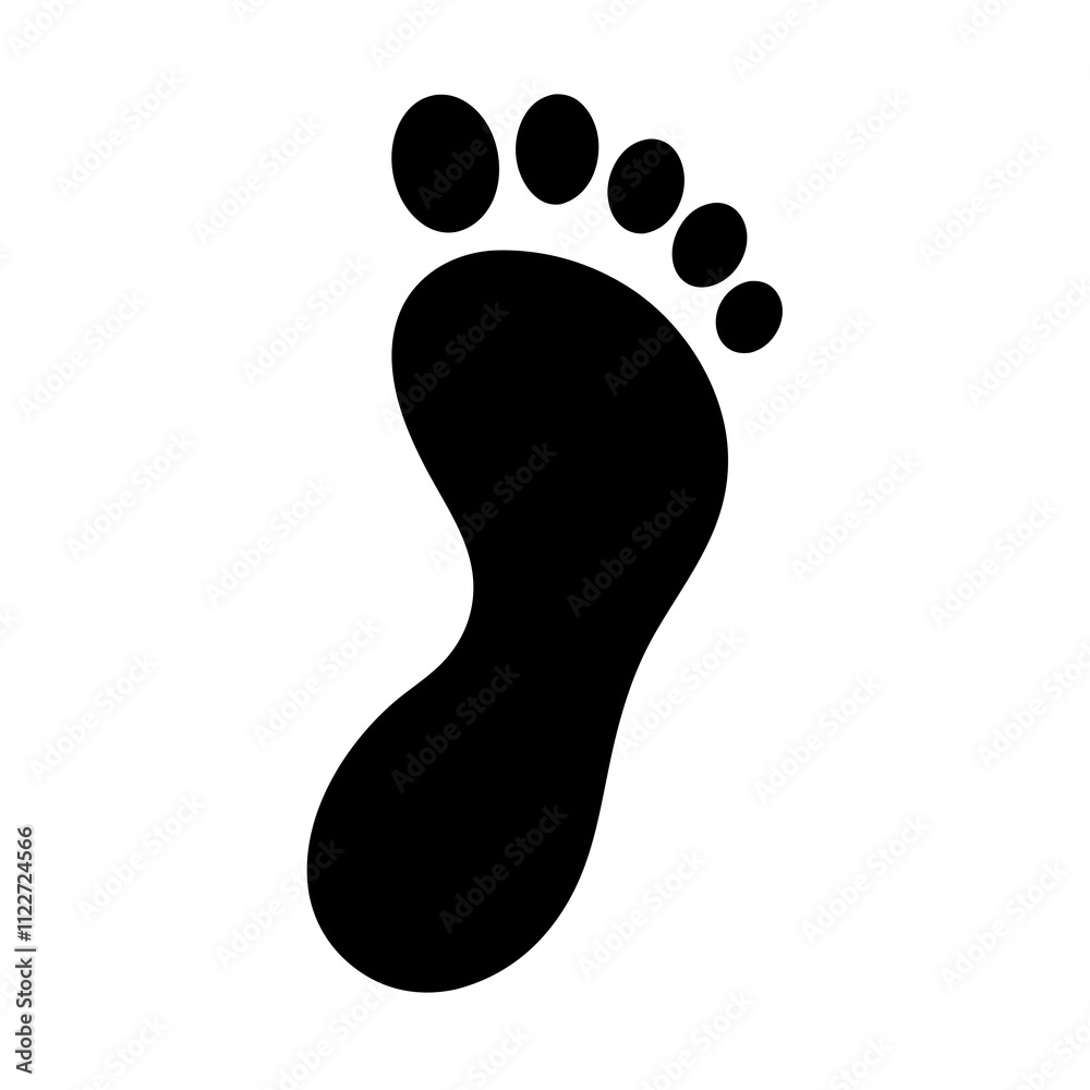 Human footprint track and animal footprint vector, man footprint ...