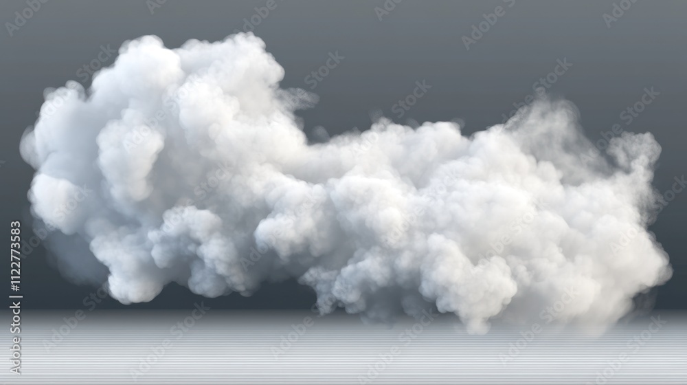 White smoke effect on a transparent background, ideal for overlays and ...