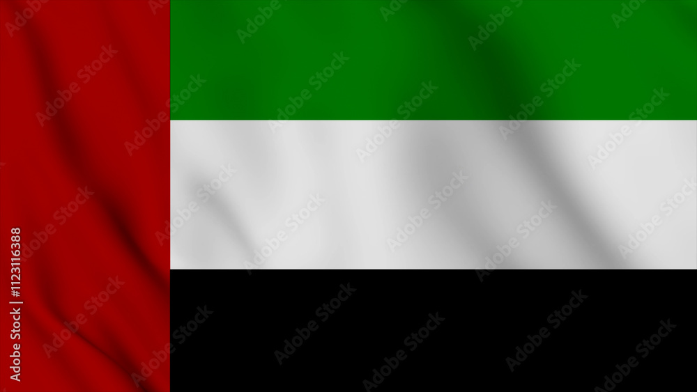 Arab Emirates Realistic waving flag background. Arab Emirates ...