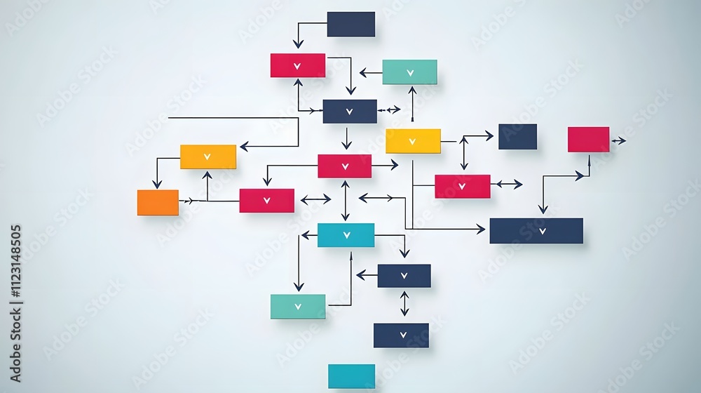 A classification flowchart with arrows connecting various levels of ...