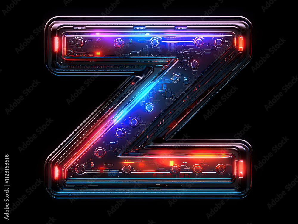 3D font, letters, alphabet, technology, modern, stylish, futuristic ...