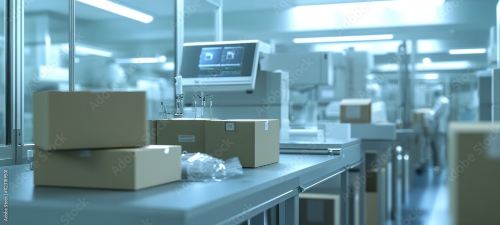 Sterile Packaging in a Modern Pharmaceutical Laboratory Stock ...