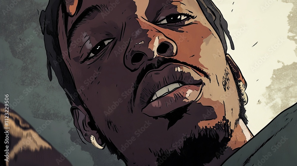 Inside the frame is the central element of the cover a portrait of the ...