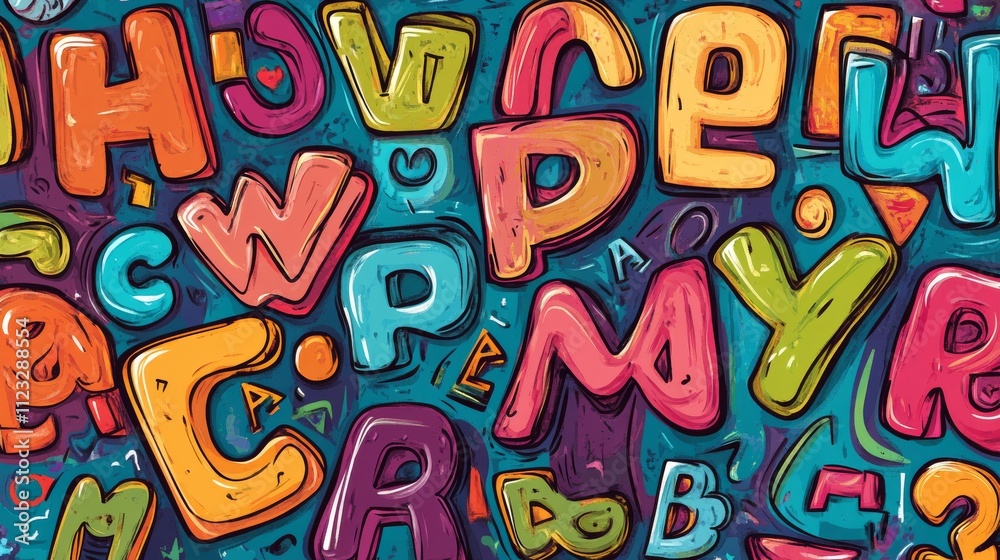 Doodle children font, vector cartoon funny alphabet, hand drawn ...