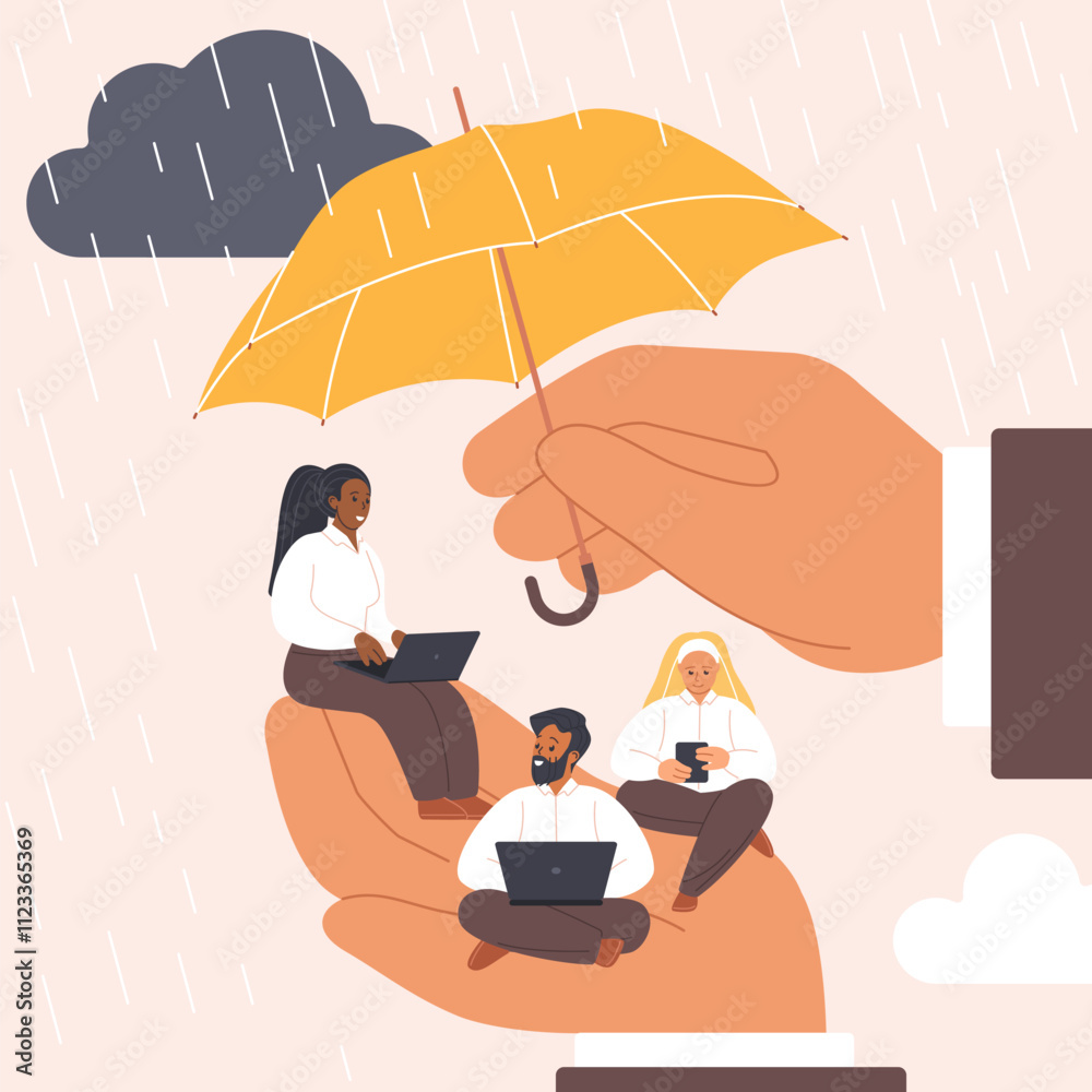 Insurance protection for employees, labor benefits and wellbeing ...