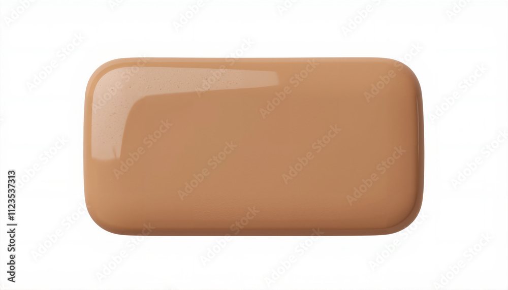 Rectangular Button with Rounded Corners in Mocha Mousse Color on a ...