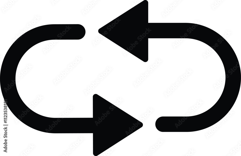 Refresh reload icon flat. isolated on transparent background. update ...