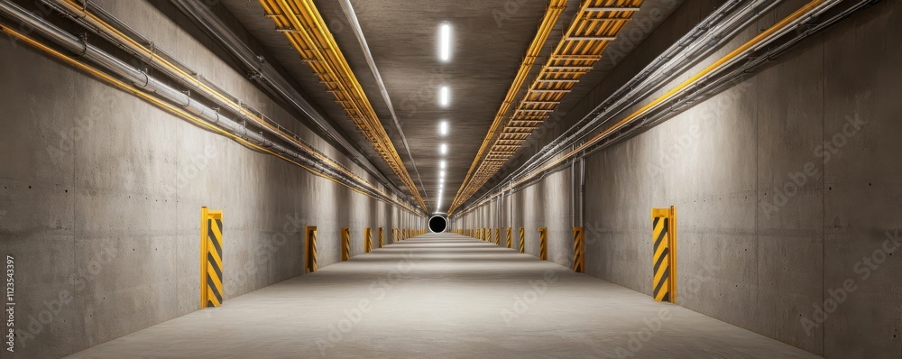 Geological study. A tunneling project simulation, visualizing ...