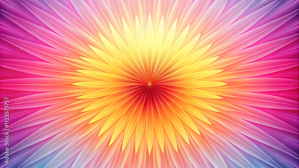 Dreamy Radial Gradient Hot Pink Center Transitioning to Soft Pastel ...