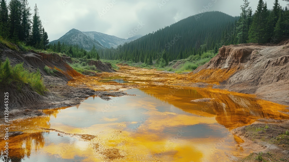Gold mining harm visualized with scarred landscapes polluted waters ...
