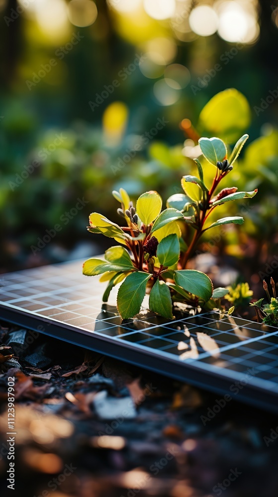 Outdoor solar panels in rural areas. Electricity generation in remote ...