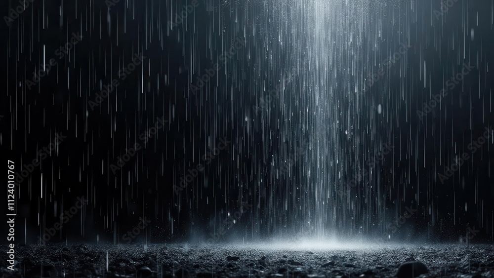 Abstract rainy overlays. Thriving downpour of rain artistically ...