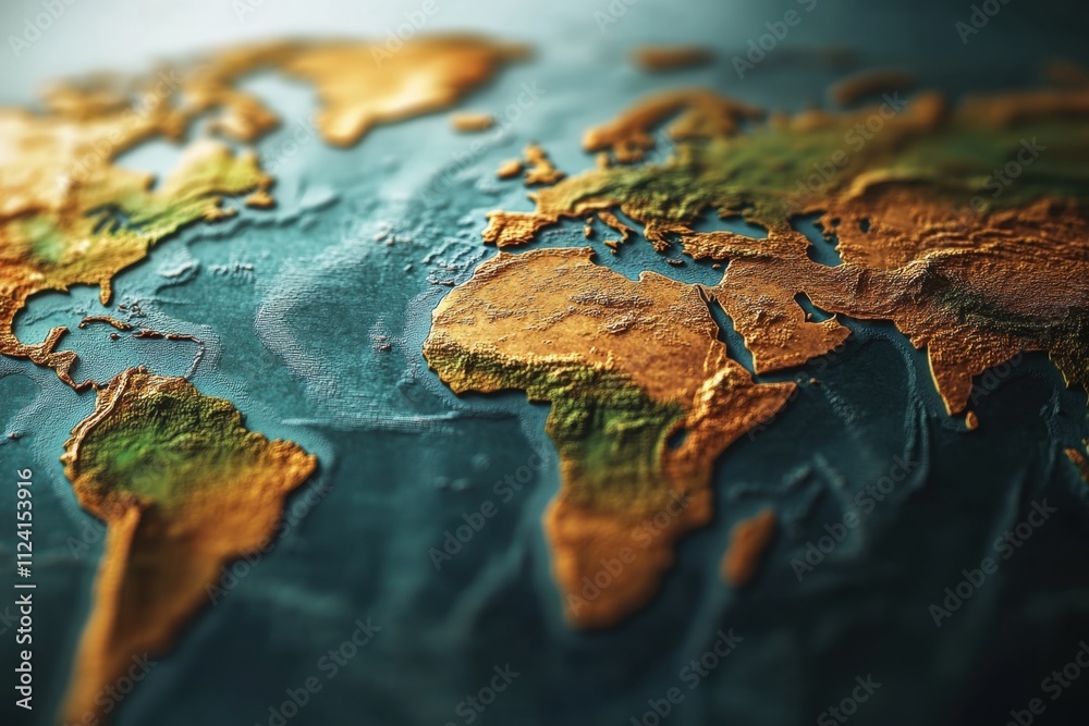 Exploring political world maps with country borders and capitals global ...