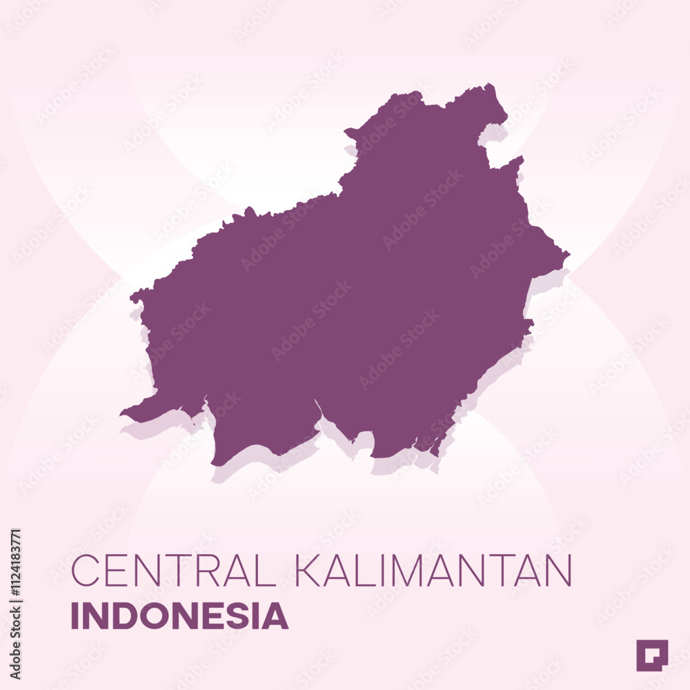Central Kalimantan vector map, Vector map of Central Kalimantan ...