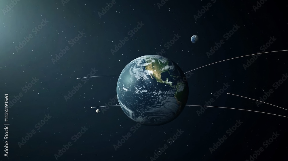 Stock-Illustration „Earth axis diagram illustration showing the tilt of ...