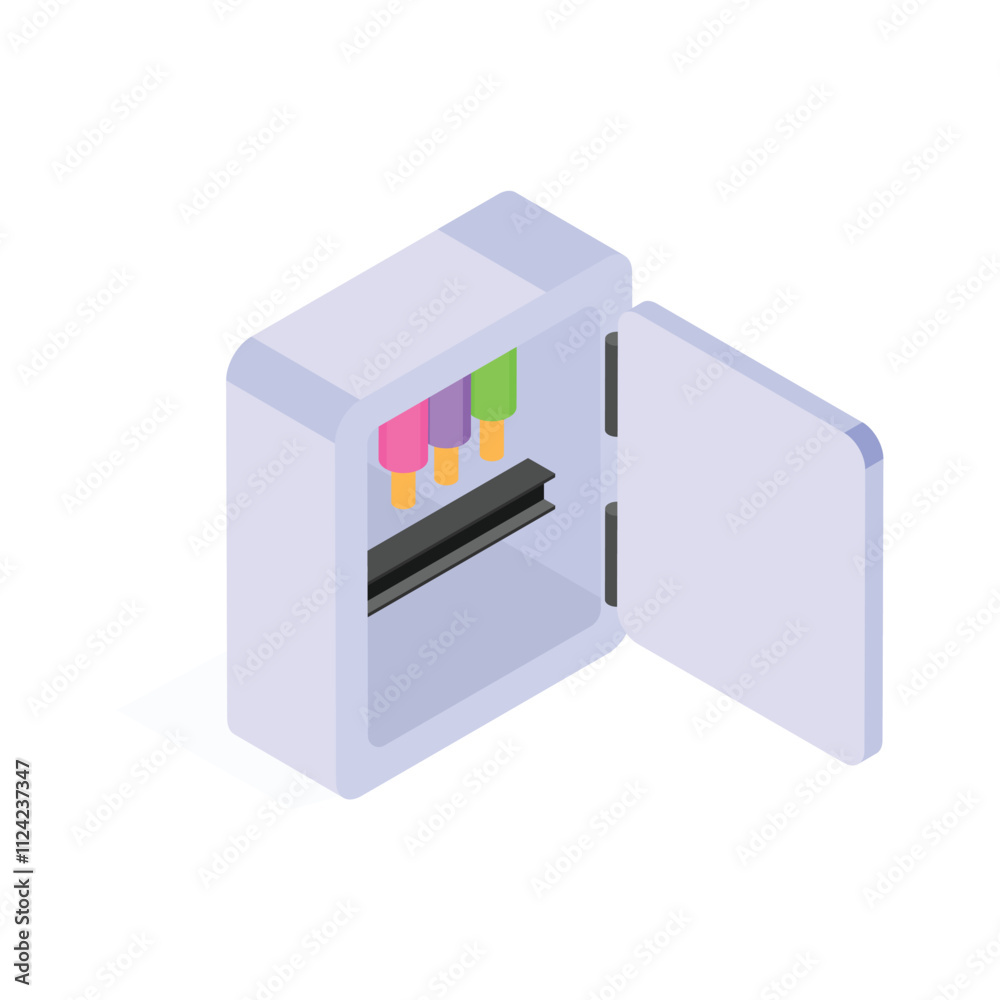 Junction box for safe and organized electrical wiring connections Stock ...