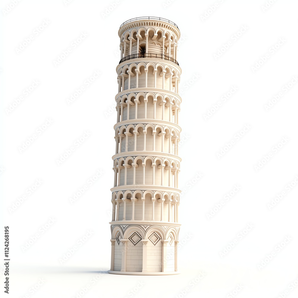 The image features the Leaning Tower of Pisa, showcasing its iconic ...