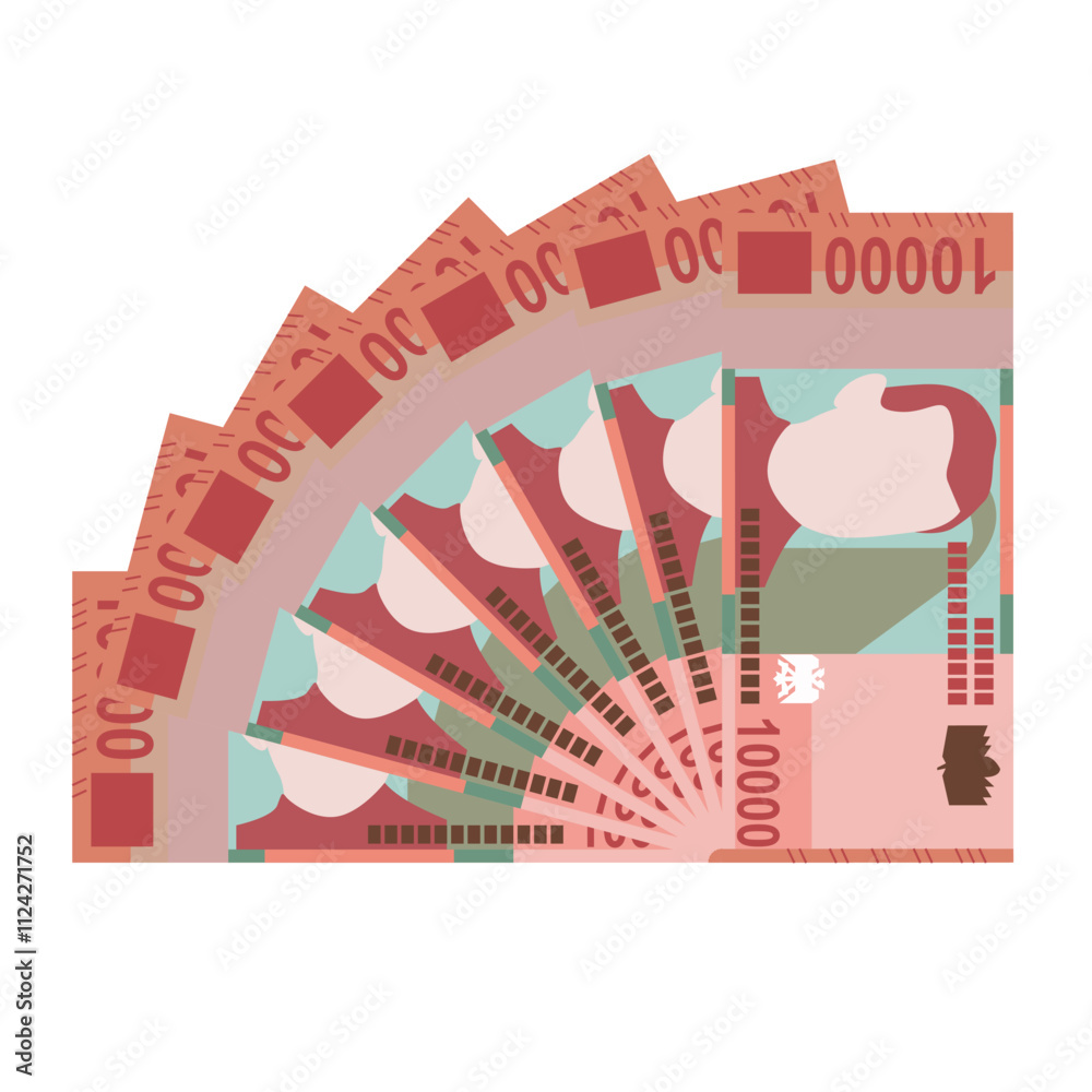 Albanian Lek Vector Illustration. Albania money set bundle banknotes ...
