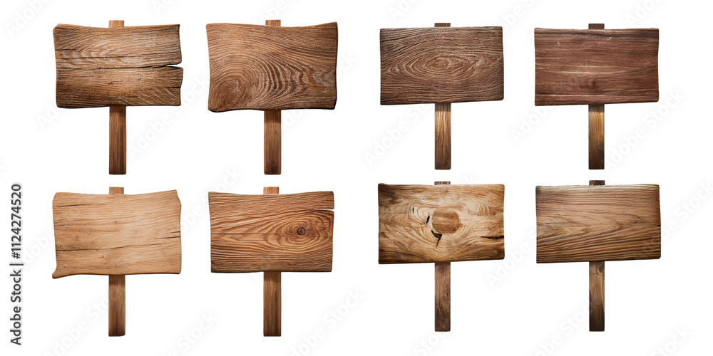 Wood texture sign board, png collection isolated on transparent ...