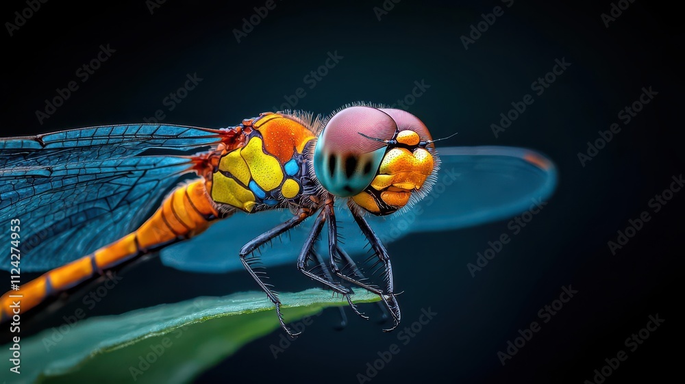 Close up of a dragonfly s compound eye, showing the intricate grid like ...