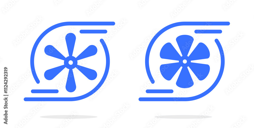 Fun turbo pump rotating icon vector logo simple silhouette graphic ...