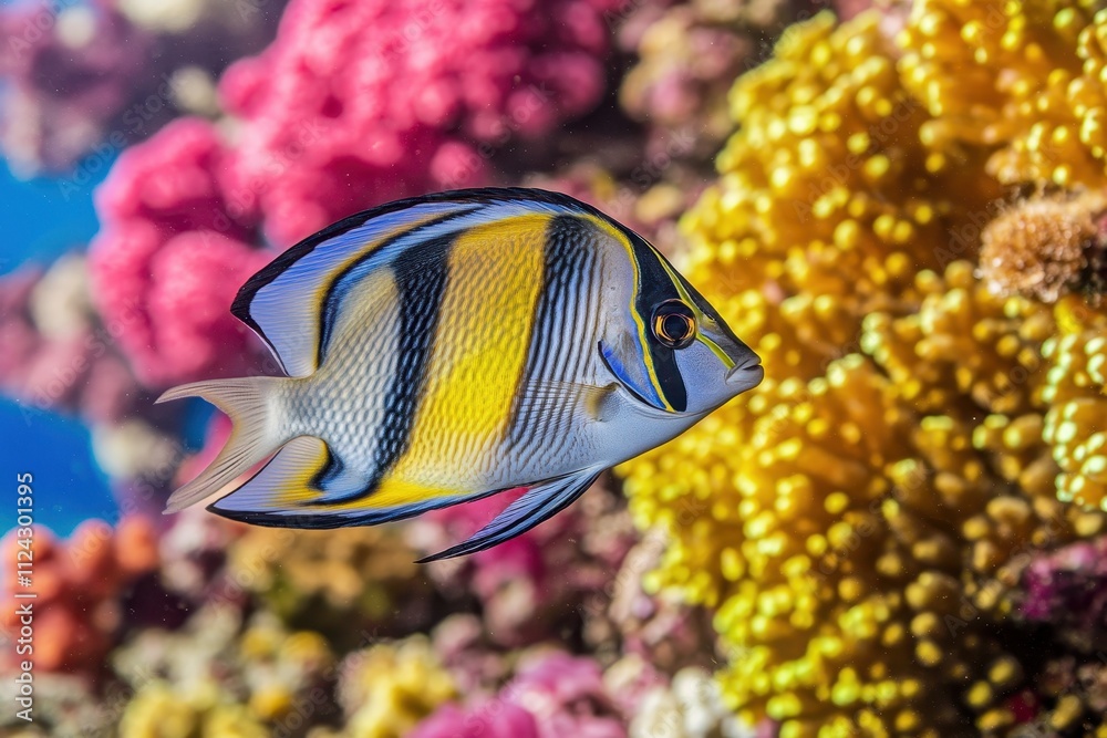Zebrasoma xanthurum a yellowtail fish found in the Red Sea s coral ...